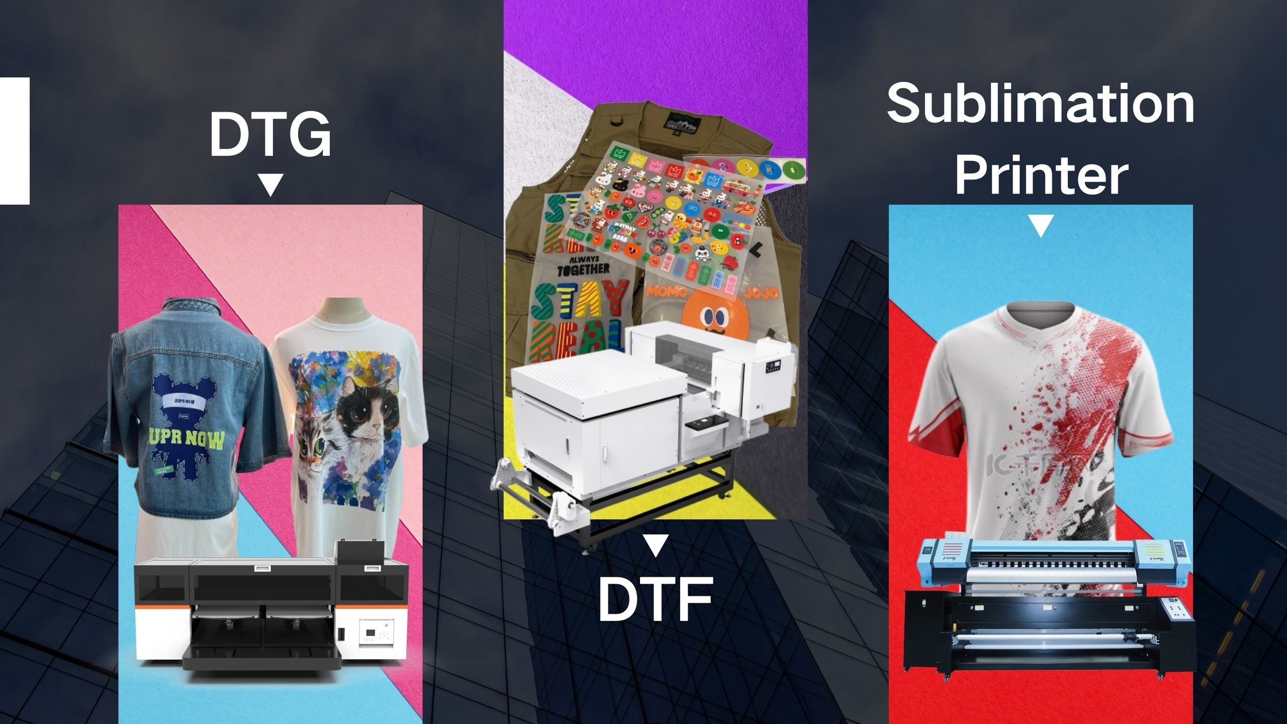 DTG vs DTF vs Sublimation Printing: Key Differences, Costs & Best Uses